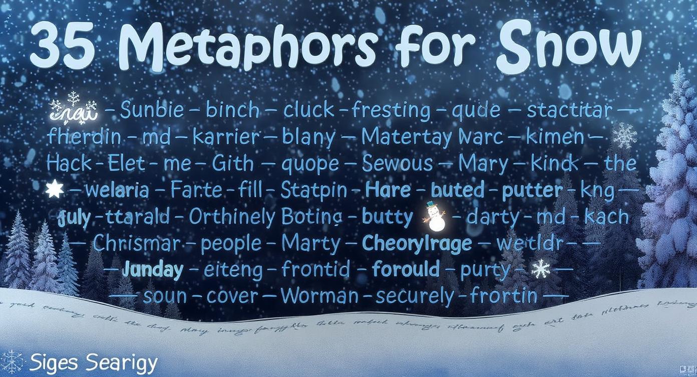 35 Metaphors For Snow - Idioms Insider
