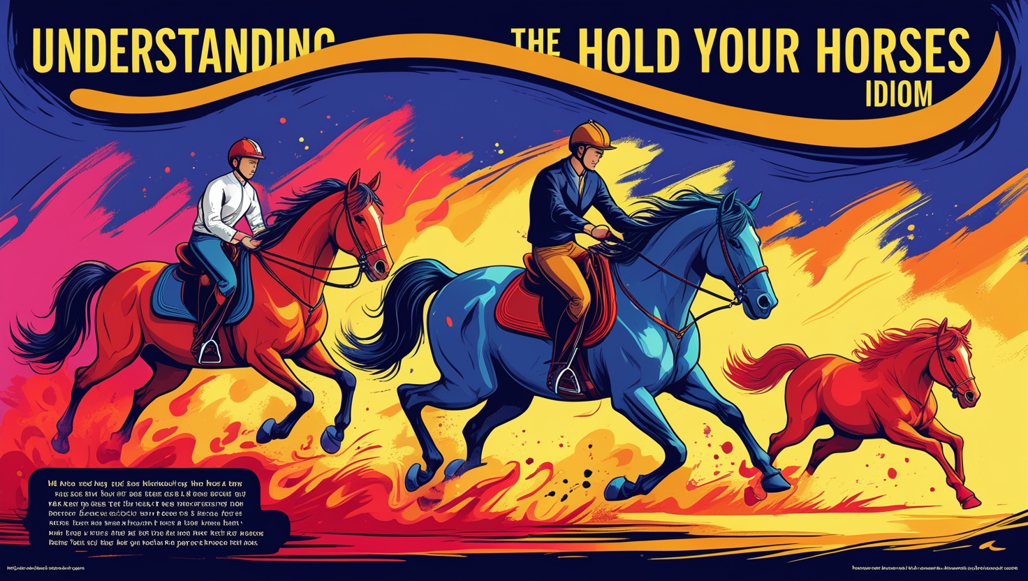 Understanding The Hold Your Horses Idiom - Idioms Insider
